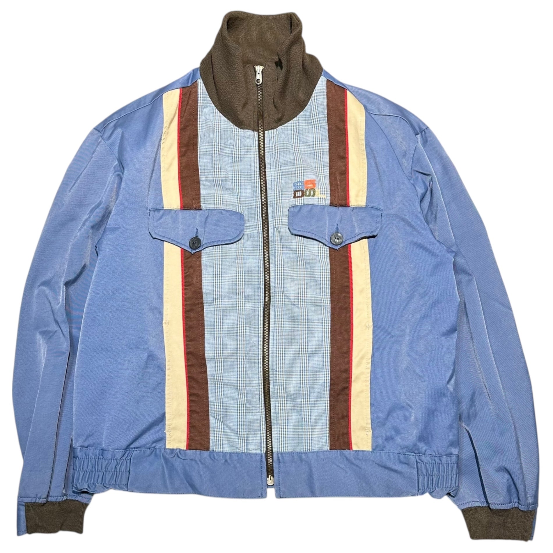 55DSL(フィフティーファイブディーエスエル) 90's Knit Rib Panel Nylon Zip-Up Jacket 90年代