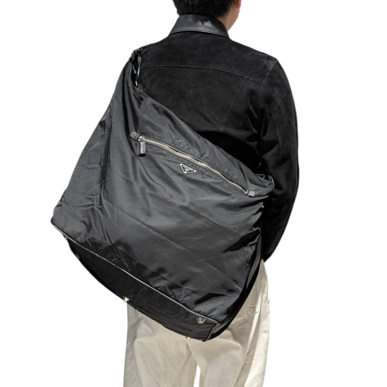 PRADA(プラダ) Big Diagonal Shoulder Bag ビッグ 斜め掛け ショルダー バッグ VA0280 ブラック ボス