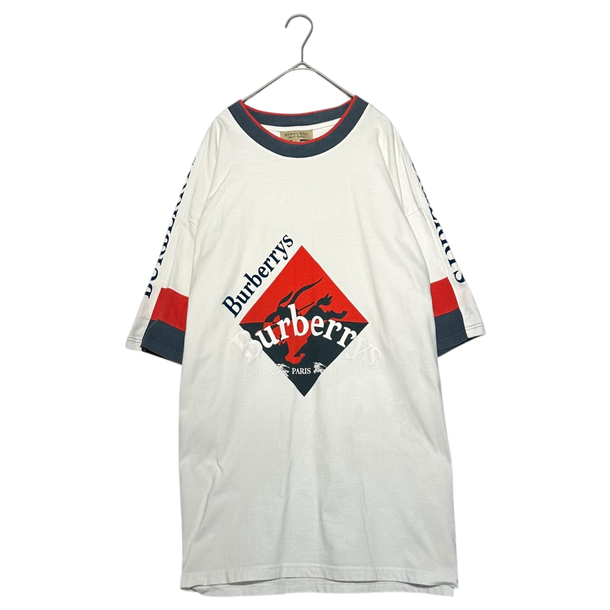 BURBERRY(バーバリー) football trim t-shirt フットボール トリム Tシャツ トリコロールカラー XL トリコ