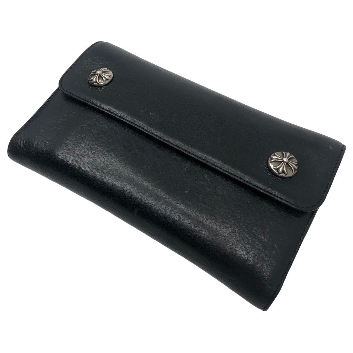 CHROME HEARTS(クロムハーツ) WAVE CROSS BTN ウェーブ クロス ロング ウォレット ブラック クロムハーツ東京